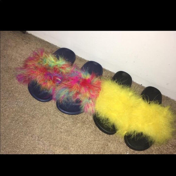 Shoes | Fluffy Slides | Poshmark